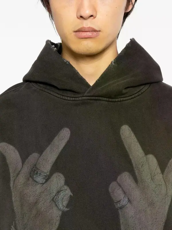 WARMAN Graphic Print Hoodie