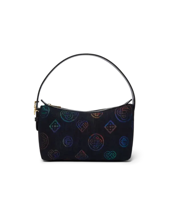 Casablanca Denim Heatmap Logo Shoulder Bag - Multicolor