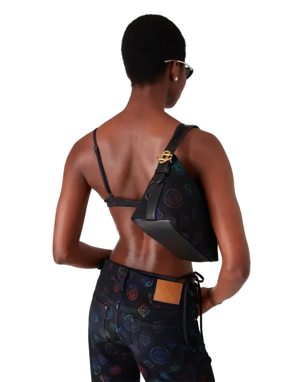 Casablanca Denim Heatmap Logo Shoulder Bag