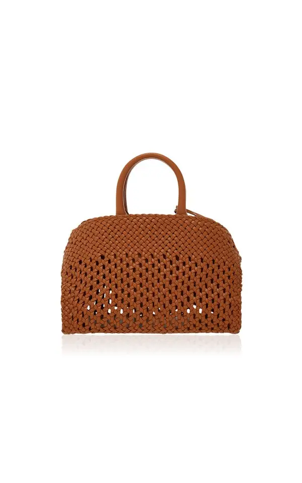 FERRAGAMO Hug Mini Woven Leather Bag