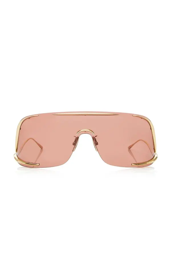 Loewe Shield Mask-frame Metal Sunglasses - Grey