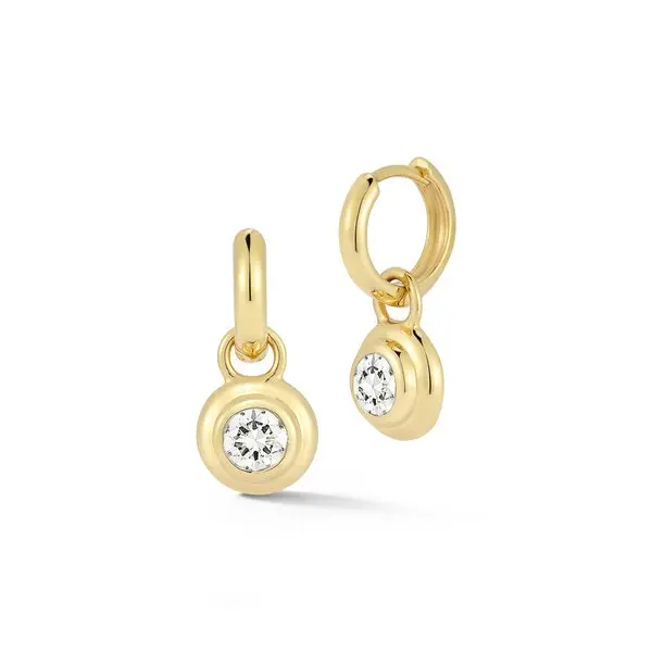Deborah Pagani Honey Drop Earrings - Yellow Gold With Diamond
