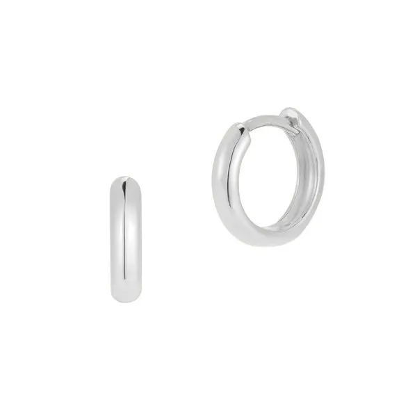 Deborah Pagani Baby Hoop Earrings - White Gold