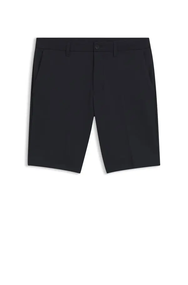 BOSS Slim-fit Shorts In Water-repellent Stretch Fabric - Dark Blue