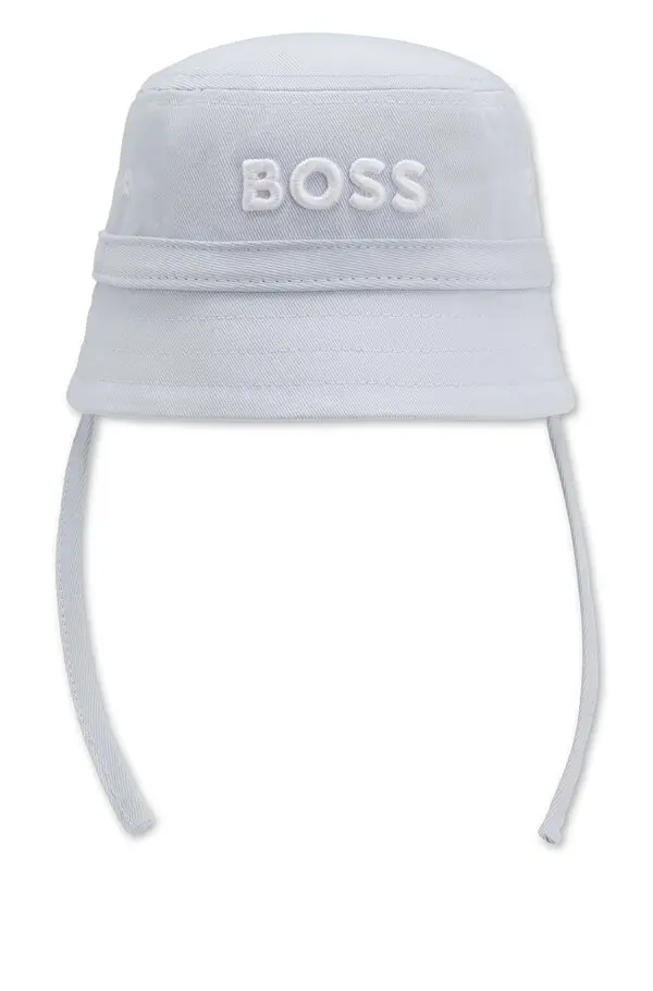BOSS Bucket Hat With Embroidered Logo - Light Blue