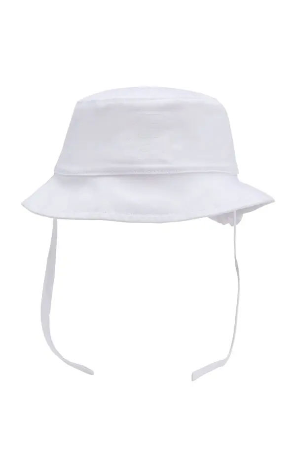 BOSS Bucket Hat With Monogram - White