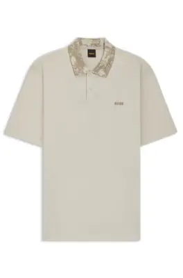 BOSS Logo-detail Polo Shirt In Cotton Piqu