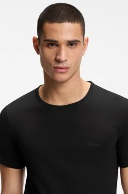 BOSS Three-pack Cotton Undershirts - Black