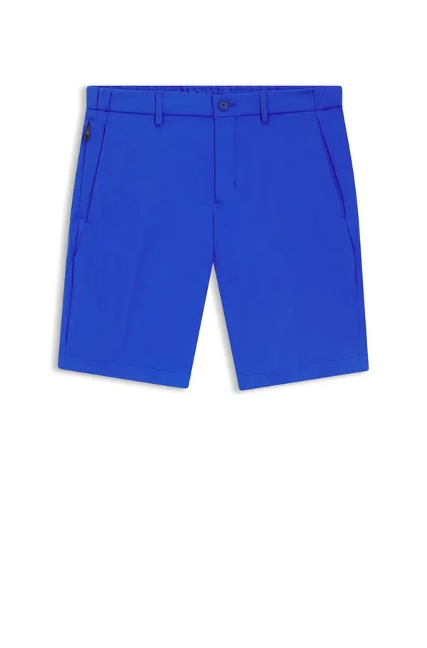 BOSS Easy-iron Shorts With Water-repellent Finish - Blue