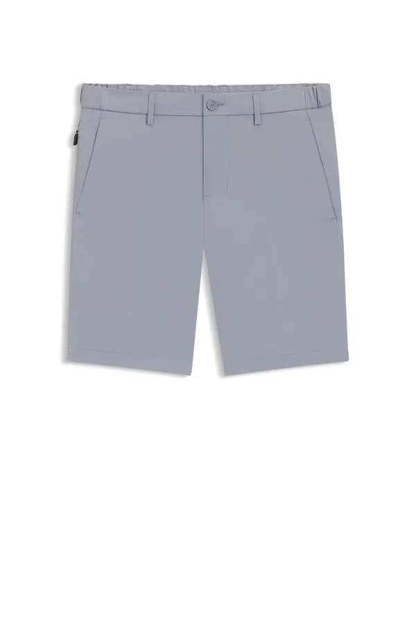 BOSS Easy-iron Shorts With Water-repellent Finish - Dark Grey