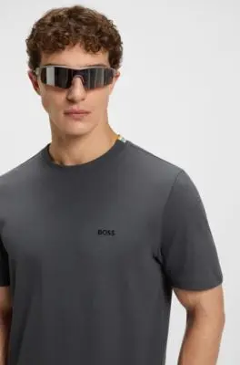 BOSS Embroidered-logo T-shirt In Cotton Piqu