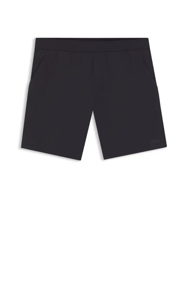 BOSS Active Quick-dry Shorts With Layered Design - Dark Blue