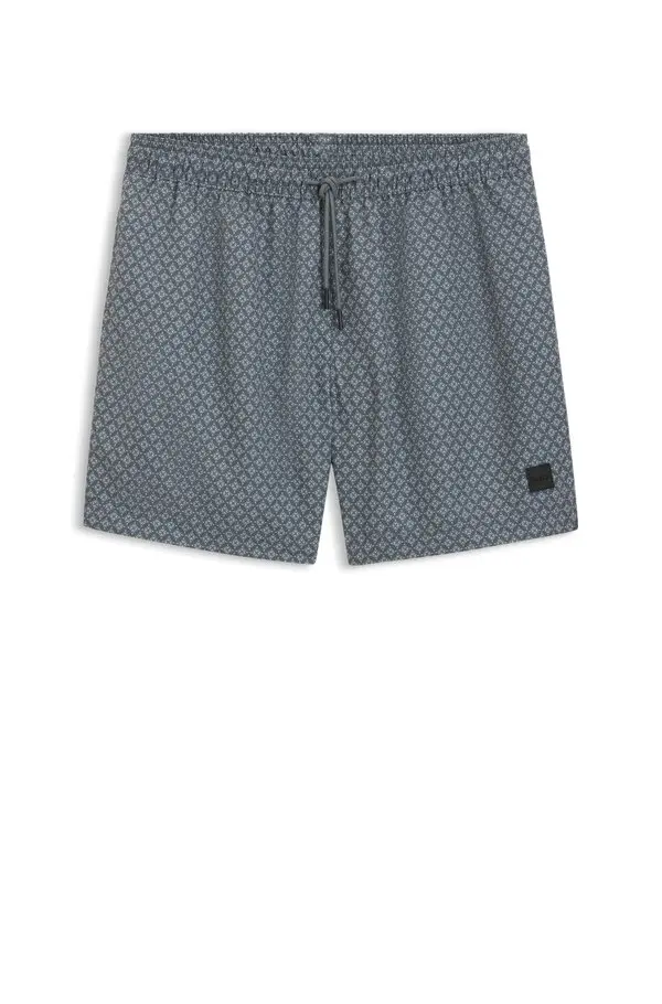 BOSS Printed Board Shorts - Dark Grey