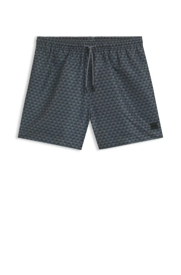 BOSS Printed Board Shorts - Light Grey