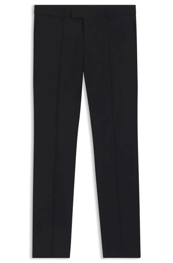 BOSS Slim-fit Trousers In Virgin Wool - Dark Blue