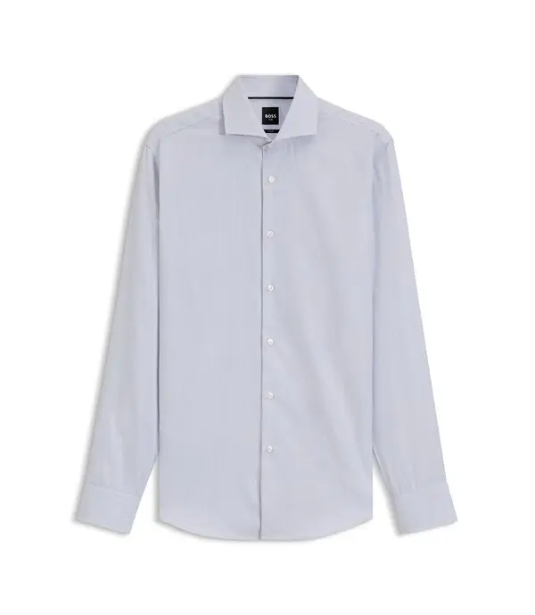 BOSS Wrinkle-resistant Slim-fit Shirt In Cotton Dobby