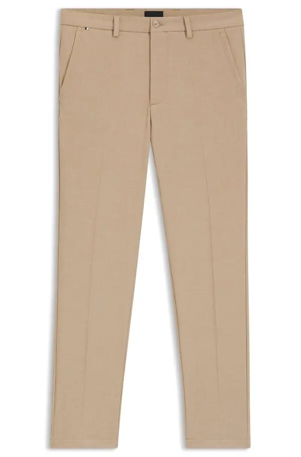 BOSS Slim-fit Dobby Trousers - Beige
