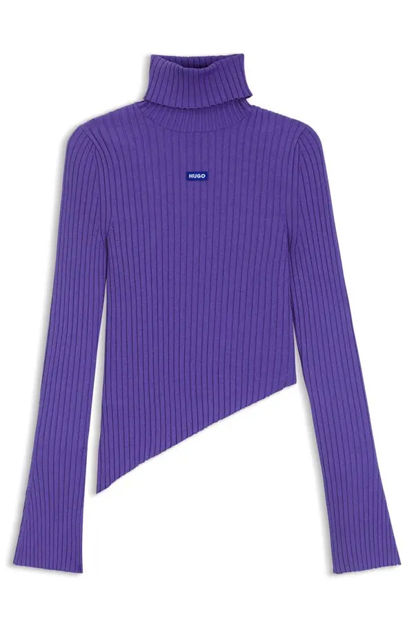 Hugo Logo-badge Sweater - Purple