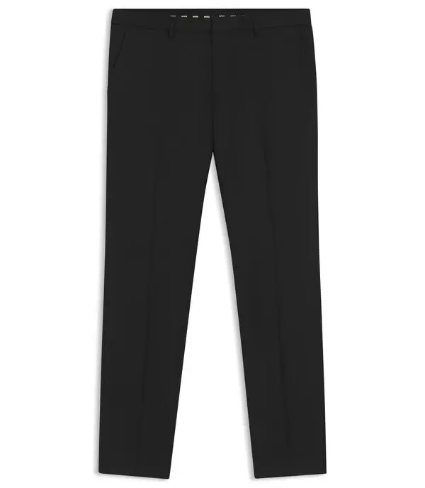 BOSS Extra-slim-fit Virgin Wool Serge Pants - Black