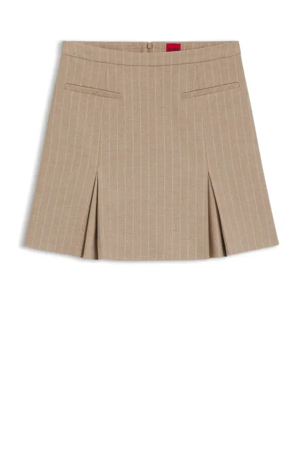 Hugo Pinstriped Flannel Mini Skirt