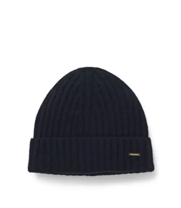 BOSS Cashmere Beanie Hat - Dark Blue