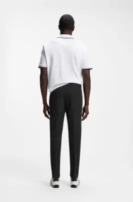 BOSS Slim-fit Technical Pants With Four-way Stretch - Black