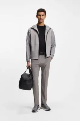 BOSS Slim-fit Water-repellent Stretch Pants - Light Grey
