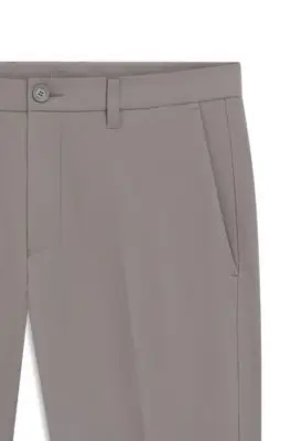 BOSS Slim-fit Water-repellent Stretch Pants - Light Grey