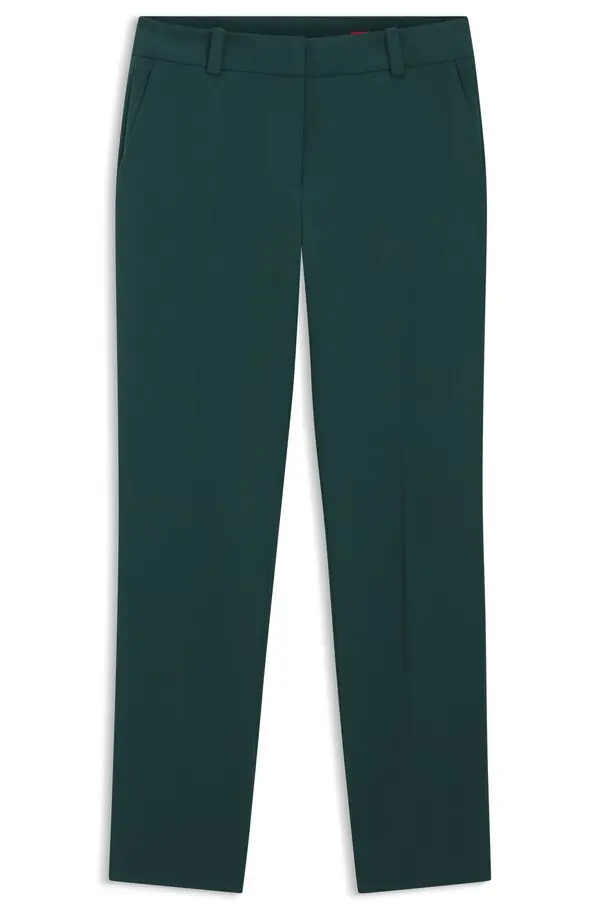 Hugo Slim-fit Trousers With Slit Hems