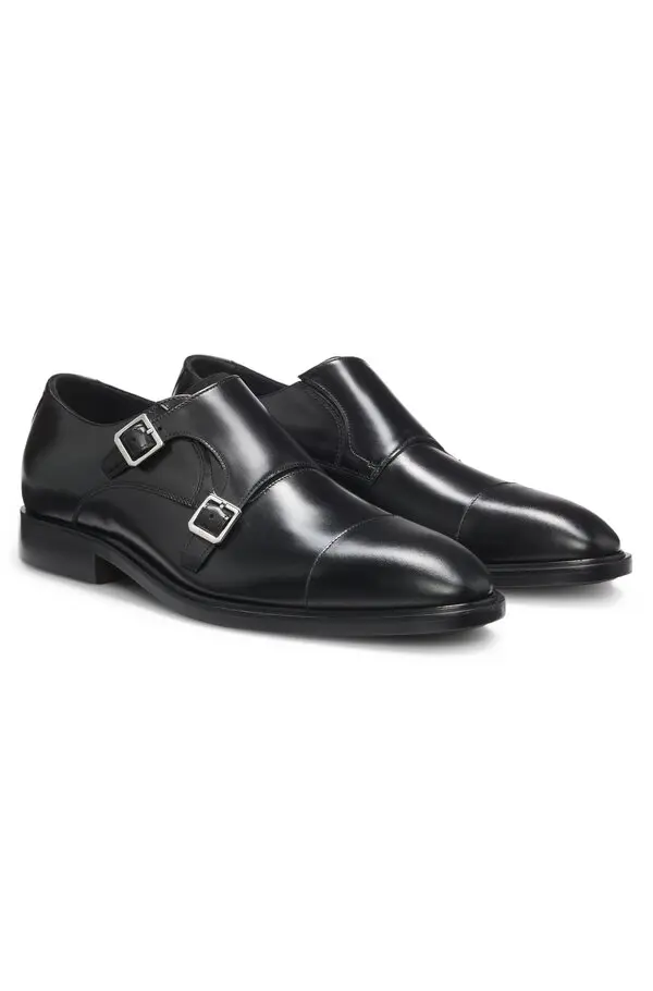 BOSS Double-strap Monk Shoes - Black