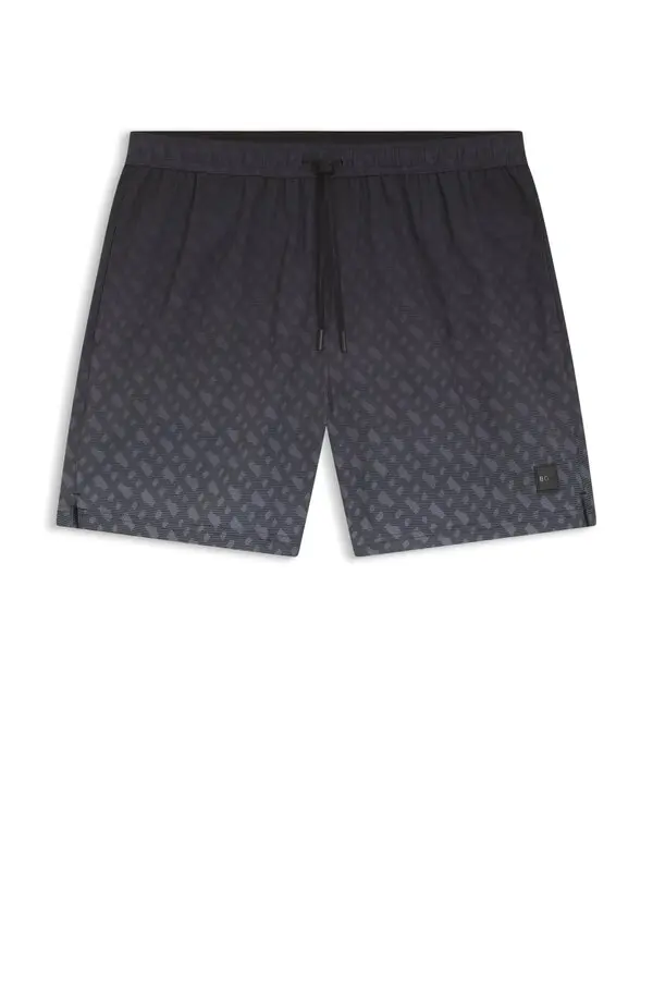 BOSS Logo Badge Swim Short - Dark Grey