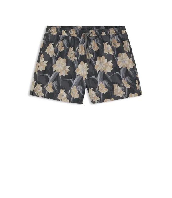 BOSS Logo-detailed Floral Print Swim Shorts