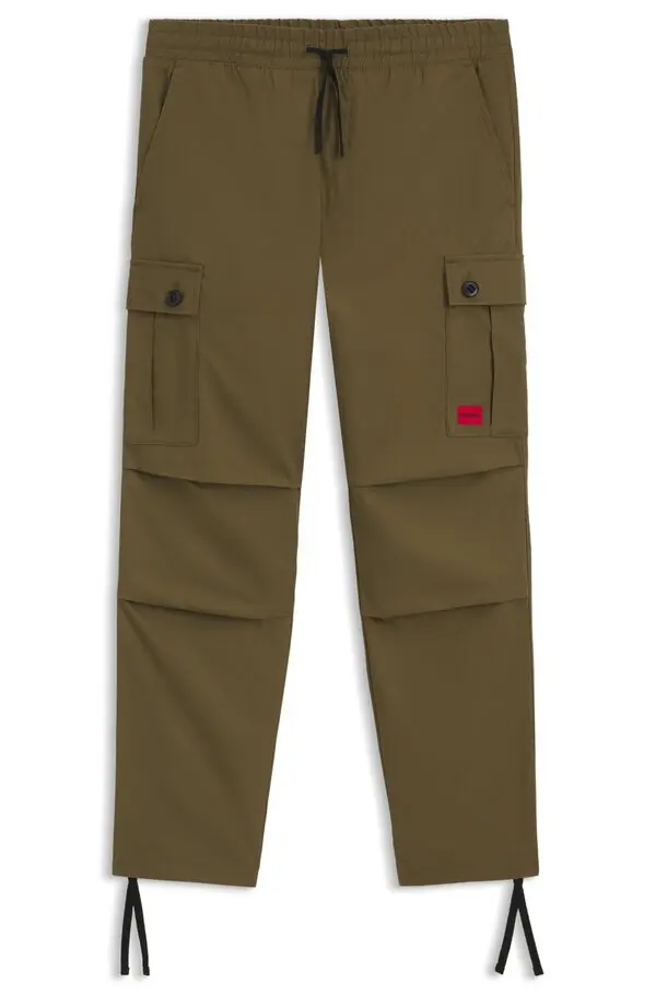 Hugo Slim-fit Ripstop Cargo Trousers - Light Green