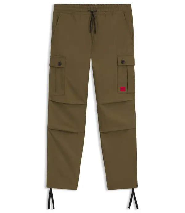 Hugo Slim-fit Ripstop Cargo Trousers - Light Green