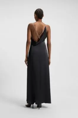 Hugo Maxi Dress With Rhinestone Straps