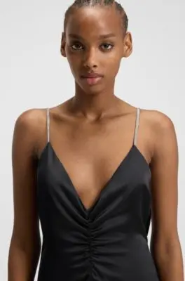 Hugo Maxi Dress With Rhinestone Straps