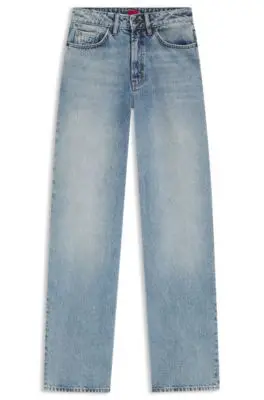 Hugo Wide-leg Rigid Denim Jeans