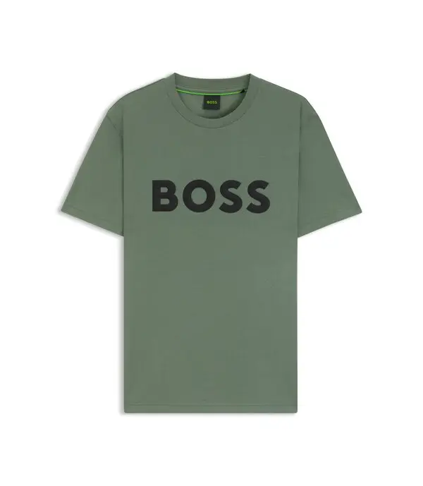 BOSS 3d-logo T-shirt In Cotton Jersey - Light Green