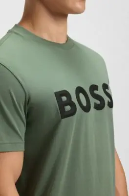 BOSS 3d-logo T-shirt In Cotton Jersey - Light Green
