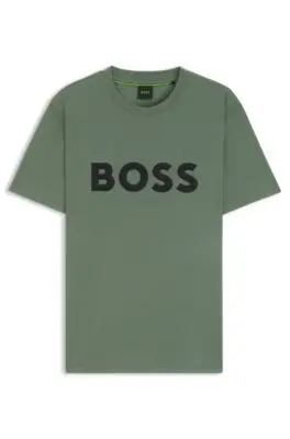 BOSS 3d-logo T-shirt In Cotton Jersey - Light Green