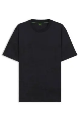 BOSS Printed-graphic T-shirt In Mercerised Cotton
