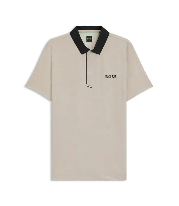BOSS Paddy Polo Shirt In Quick-dry Stretch Jersey - Beige