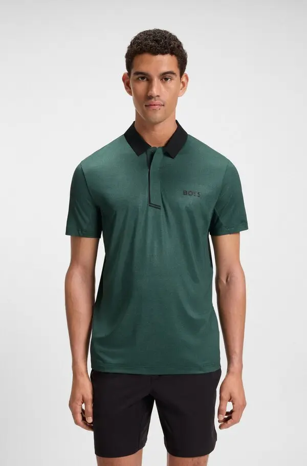 BOSS Paddy Polo Shirt In Quick-dry Stretch Jersey - Light Green