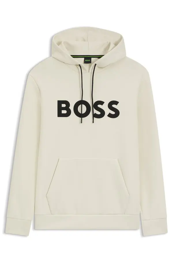 BOSS Cotton-blend Hoodie With Logo - White