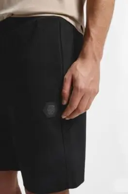 BOSS Cotton-blend Shorts With Monogram Detail