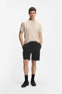 BOSS Cotton-blend Shorts With Monogram Detail