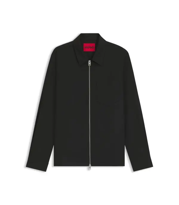 Hugo Regular-fit Shirt With Two-way Zip