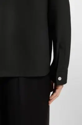 Hugo Regular-fit Shirt With Two-way Zip
