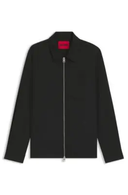 Hugo Regular-fit Shirt With Two-way Zip
