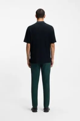 Hugo Jacquard-pattern Polo Shirt In A Relaxed Fit